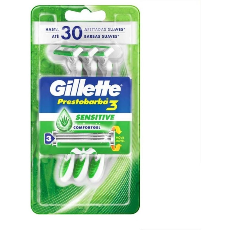 Gillette Prestobarba 3 Máquina de Afeitar Desechable Sensitive 3 und ...