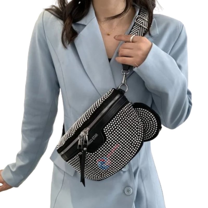 Canguro - Cangurera Elegante para Dama Color Negro con Monedero ...