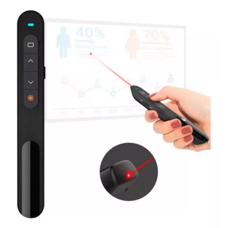PUNTERO LASER INALAMBRICO PARA PRESENTACIONES CON ADAPTADOR C Y USB ...