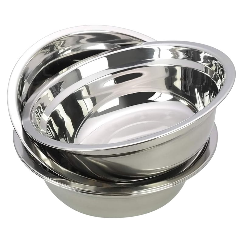 Juego de 3 Bowls para Cocina Acero inoxidable Base Plana INSPIRA ...