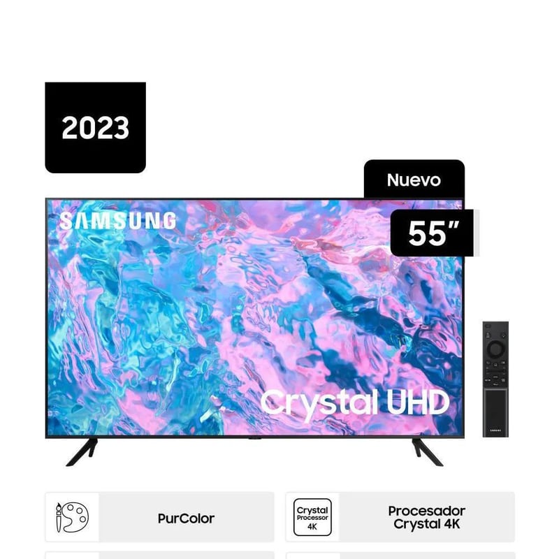 Televisor 55 Samsung Crystal UHD CU7000 SAMSUNG | falabella.com
