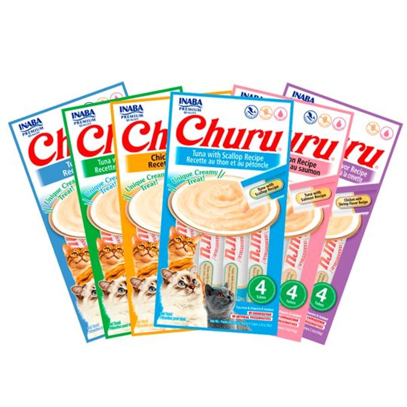 Six Pack Churu Snack cremoso para gatos combinado INABA | falabella.com