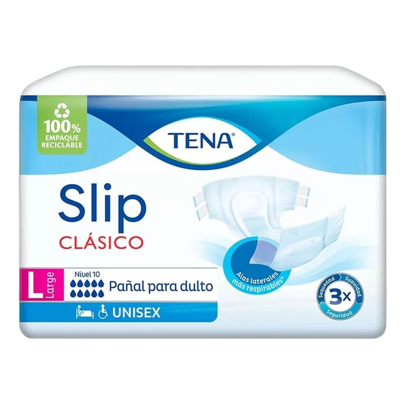 Pañal para adulto tena slip clásico talla l paquete 21 und TENA ...