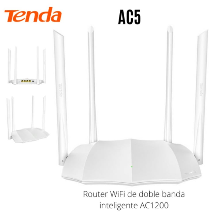 ROUTER WIFI 300MBPS INALAMBRICO TENDA 4 ANTENAS AC5 4 puertos LAN TENDA ...
