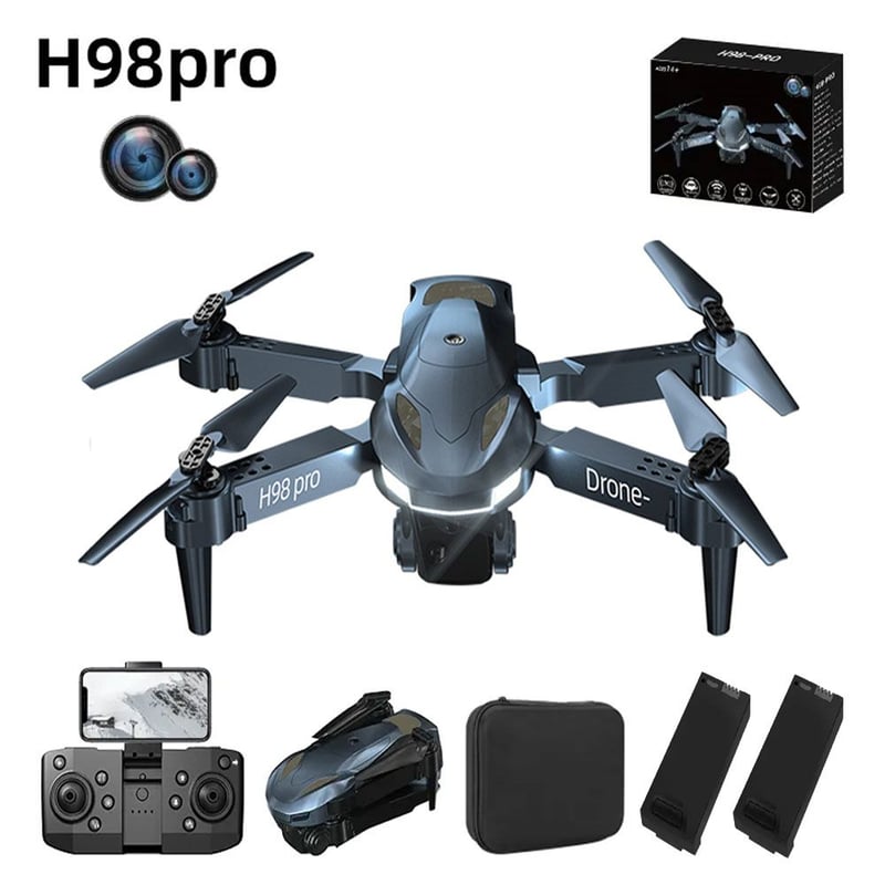 Drone H98-PRO UHD 4K flujo óptico con cámara Dual y doble batería OEM ...