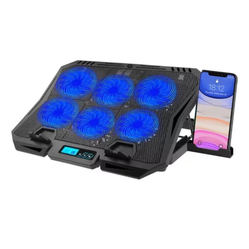 Cooler Ventilador para Laptop y Notebook - Soporte Base 6 Ventilador ...