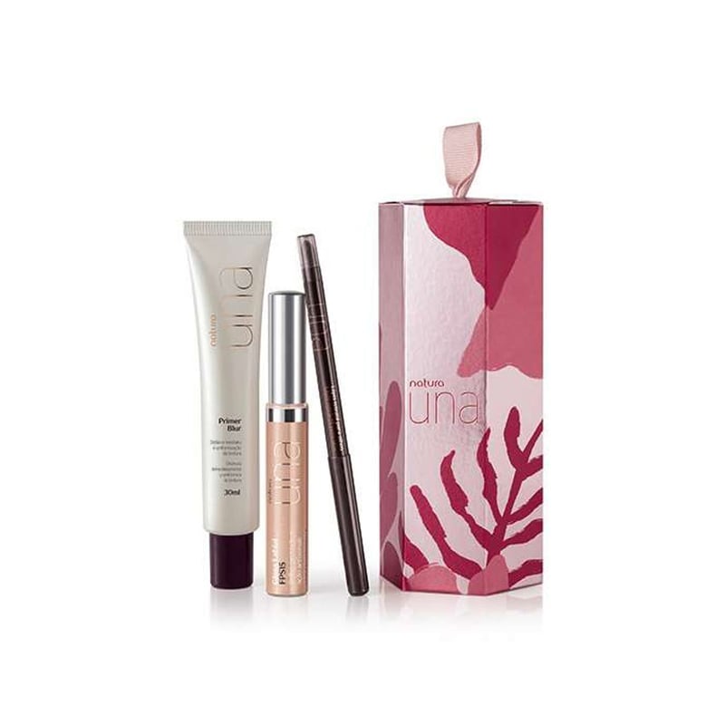 KIT Una Beauty Box con Primer Blur con Gloss y Lapiz Retractil NATURA ...