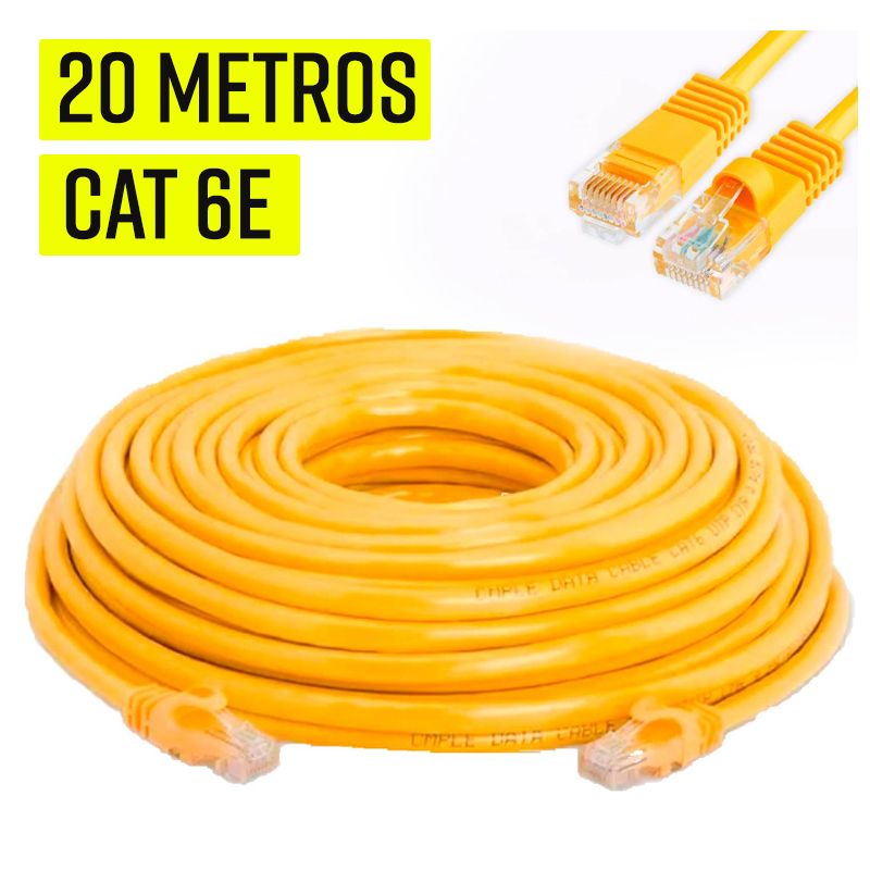 Cable de Red ethernet 20 metros Cat 6e Internet Lan UTP 20m GENERICO ...