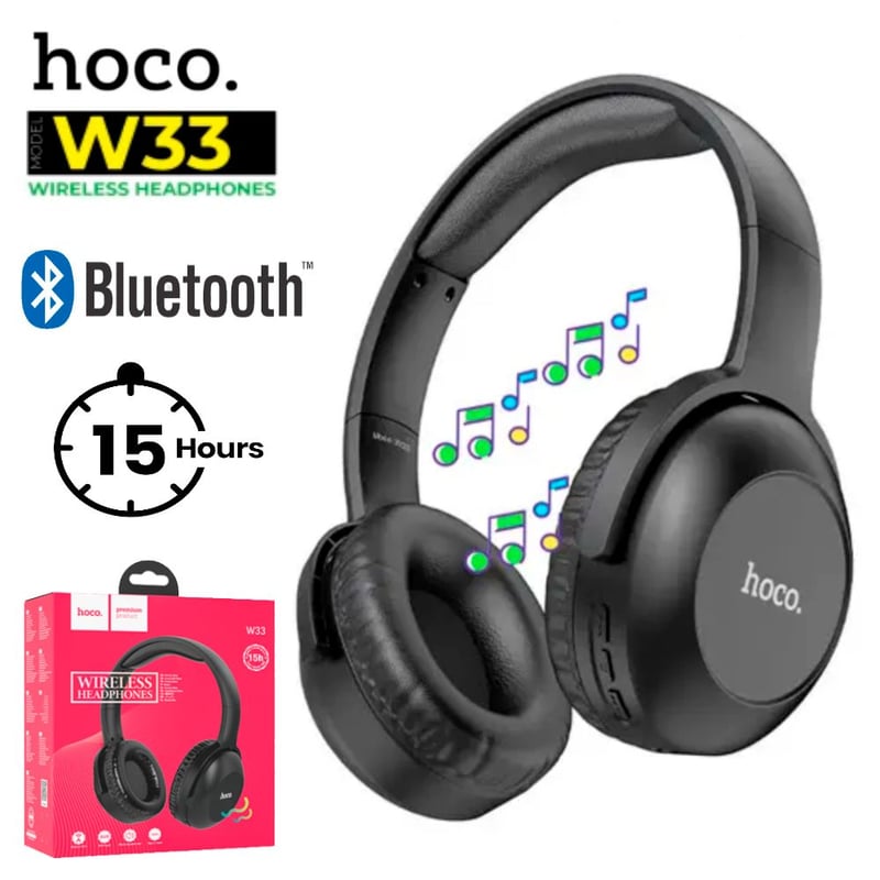 Audifonos Bluetooth inalámbricos Hoco W33 Color negro HOCO | falabella.com
