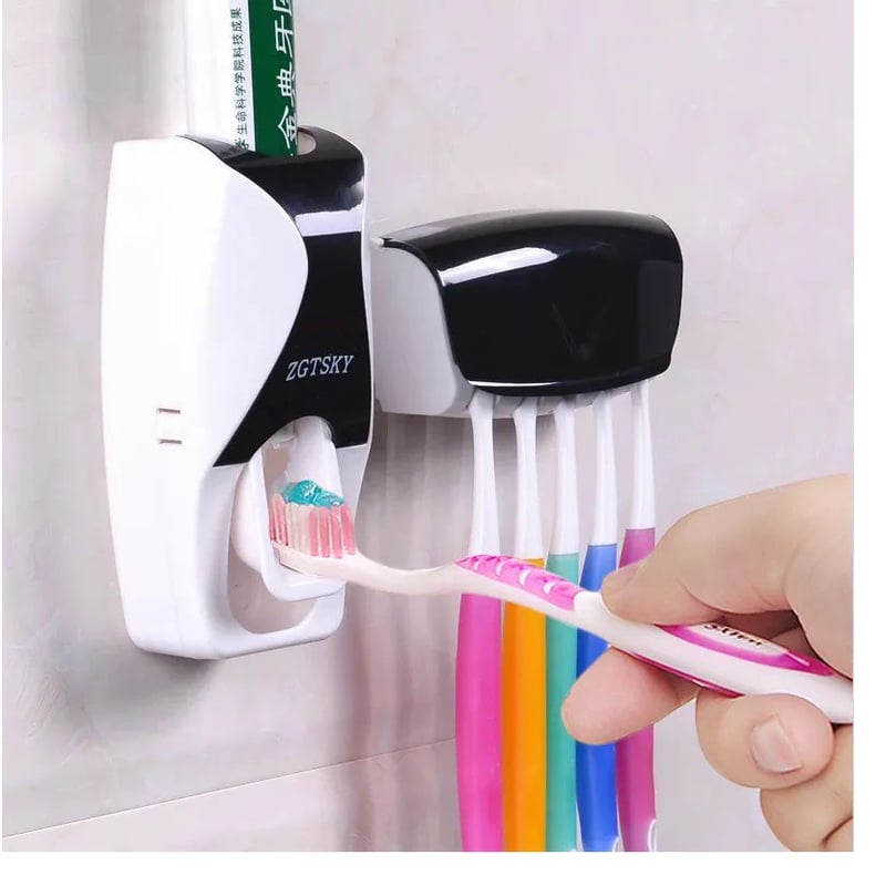 Porta Cepillos y Dispensador de Pasta Dental 2 en 1 GENERICO ...