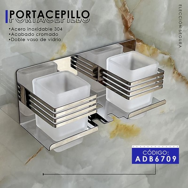 Porta Cepillo de Dientes de Acero inoxidable GENERICO | falabella.com