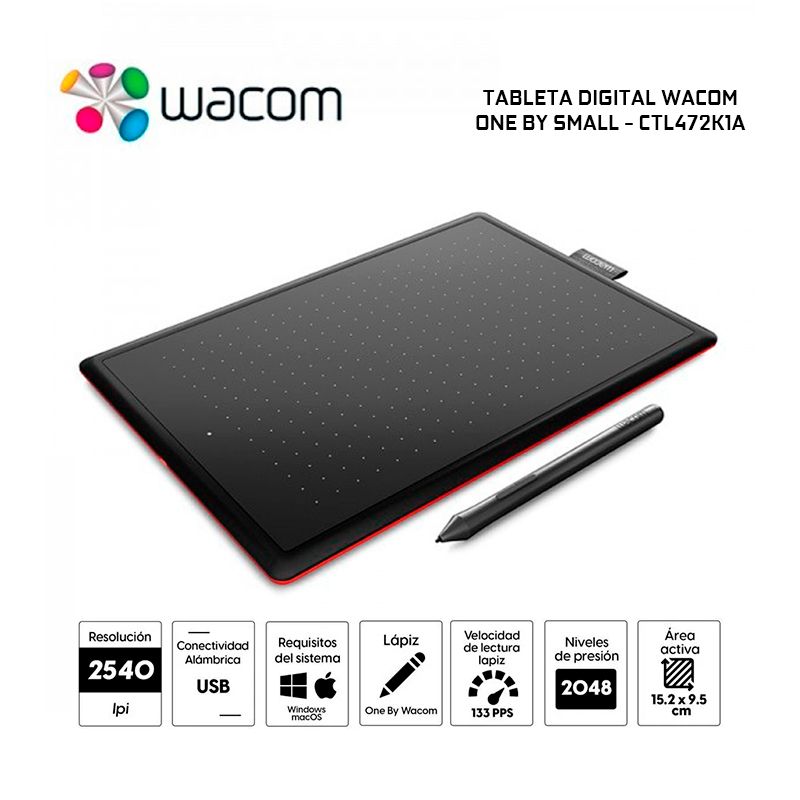 Tableta Digital Wacom One By Small CTL472K1A WACOM | falabella.com
