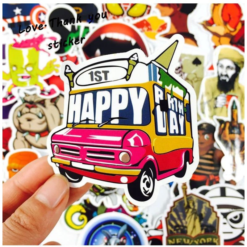 Stickers Pack 100 Unidades - 5cm-7cm - Modelos Variados GENERICO ...