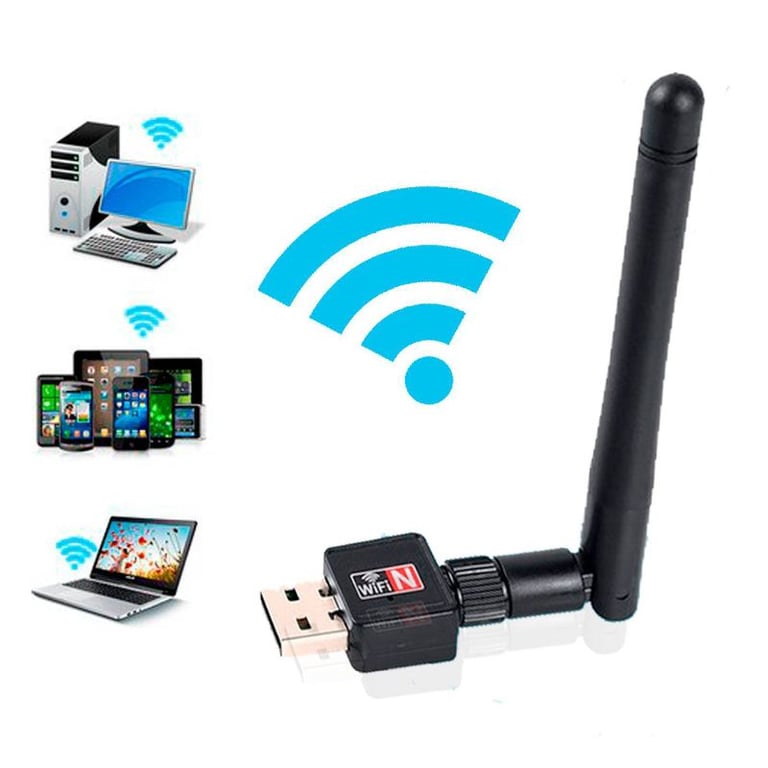 Antena Receptor Inalámbrico de wifi Usb Mbps Usb 2.0 1200 mbps GENERICO ...