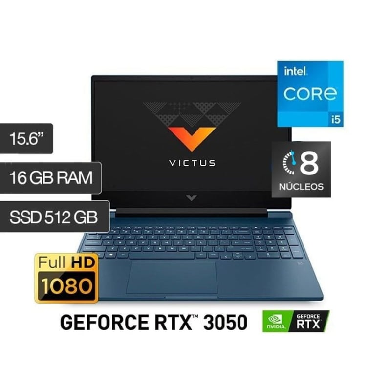 Laptop HP VICTUS Core I5-12450H 16Gb SSD 512Gb 15 6 FHD HP | falabella.com