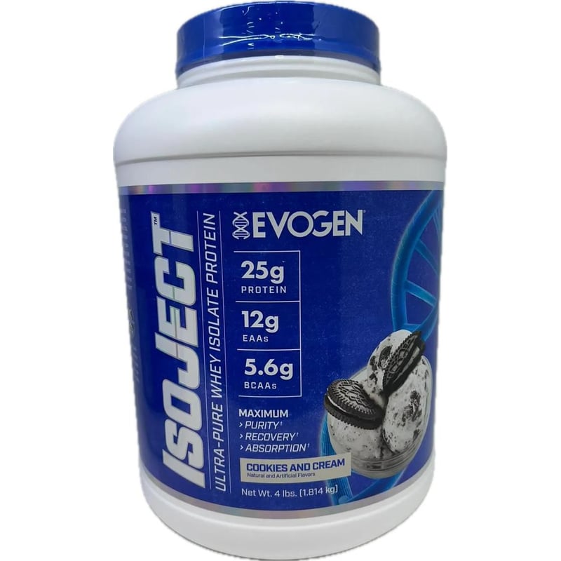 Isoject Aislada Filtrada Al Frio 4 libras Evogen Coockies and Cream ...