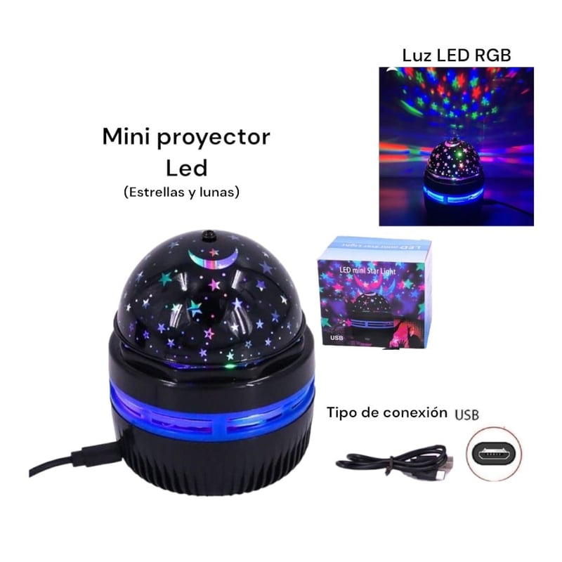 Mini proyector LED estrellas y lunas GENERICO | falabella.com