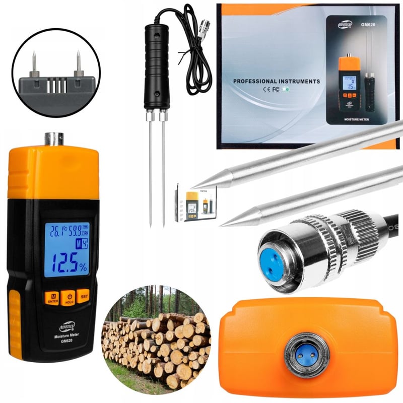 Medidor de Humedad de Madera 2 en 1 con Sonda - BENETECH GM620 BENETECH ...