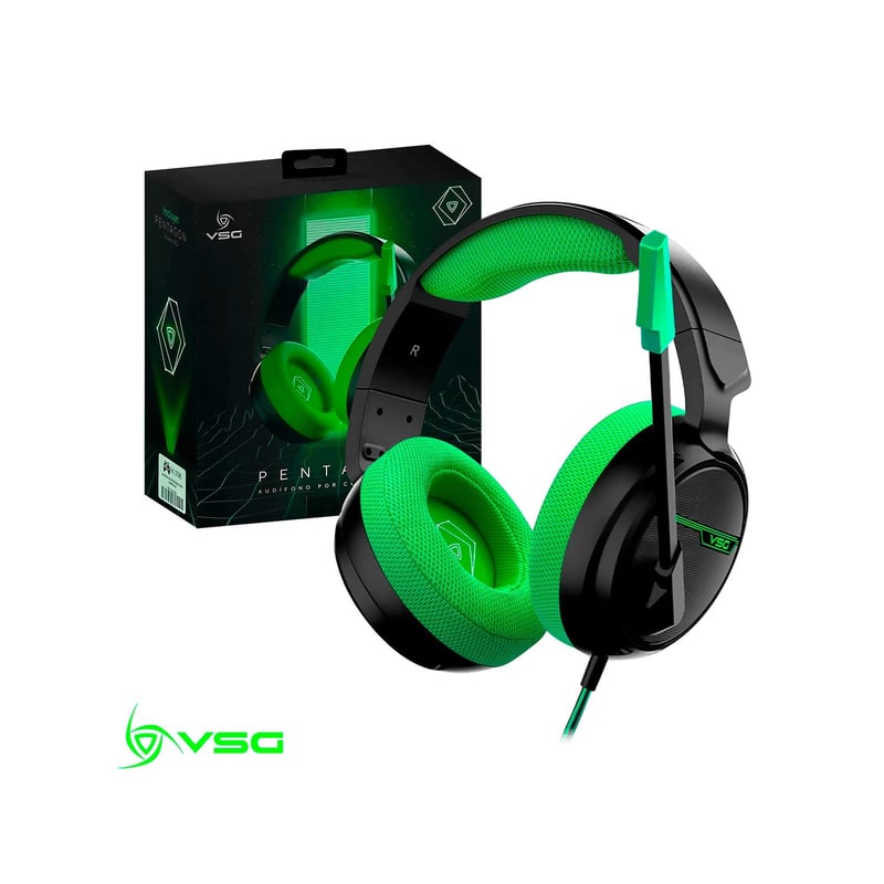Audifono Gamer Pc Alambrico VSG Pentagon Verde VSG | falabella.com