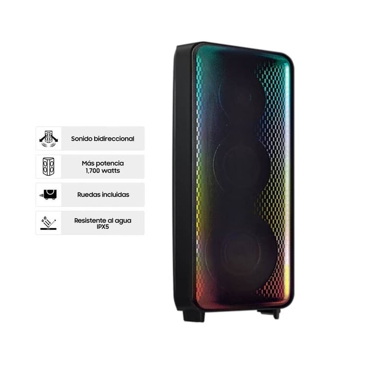 Torre de Sonido 1700W Bluetooth Karaoke MX-ST90B - Negro SAMSUNG ...