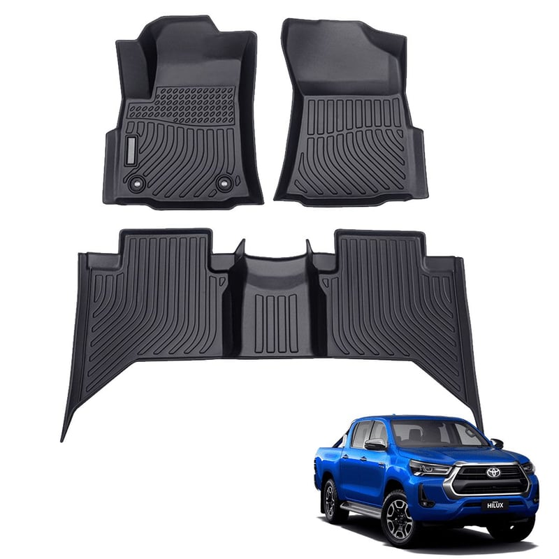 PROTECTOR CUBRE PISO 5D TPE TOYOTA HILUX REVO 2015-2024 GENERICO ...