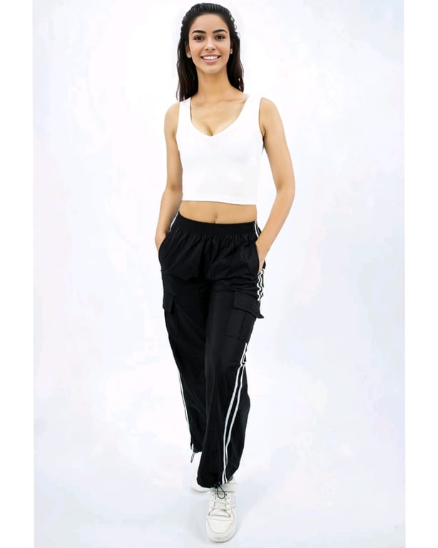 Pantalones Cargo Unisex Para Varón Y Mujer Modelo Parachute GENERICO ...