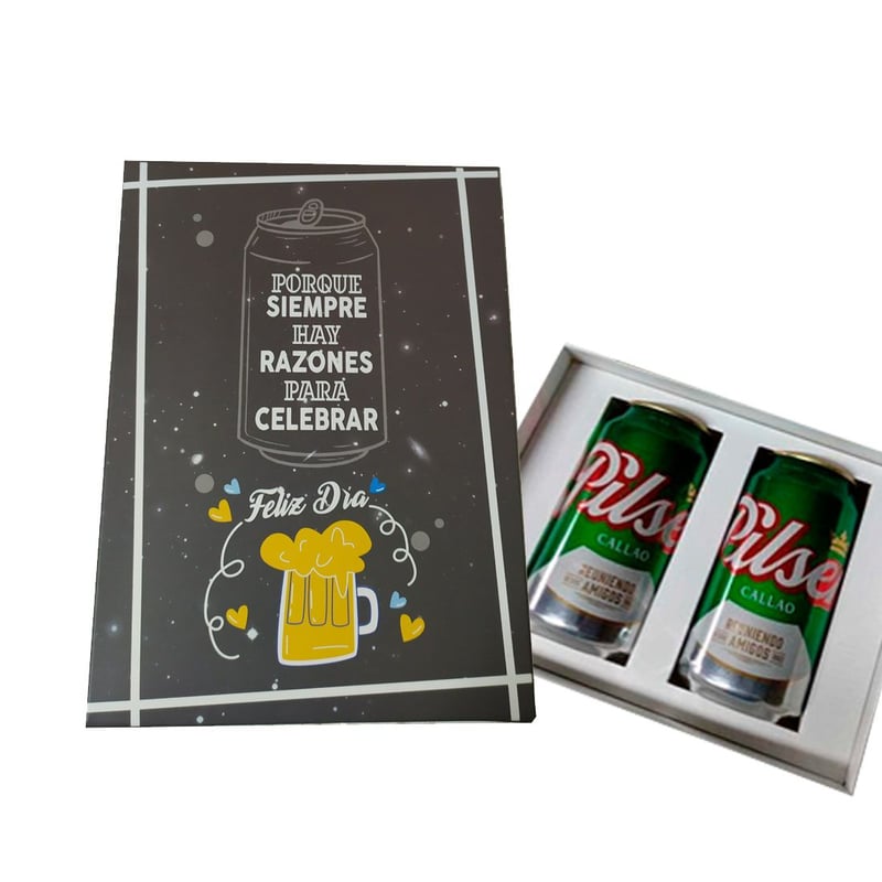 Regalo Ramo Chelero Lindo Caja para 2 latas Cumpleaños Amigo Papa ...