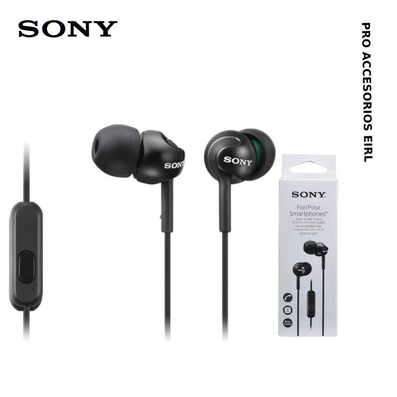 Auriculares Sony MDR-EX110AP Sonido de Alta Calidad Negro SONY ...