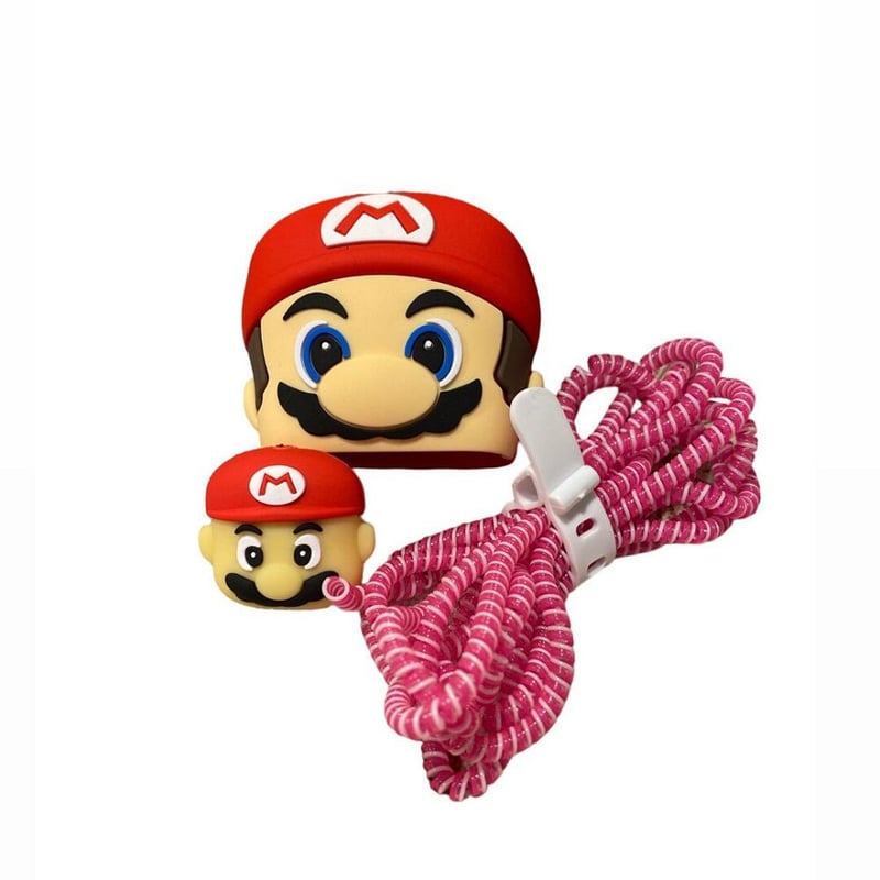 KIT PROTECTOR DE CARGADOR Y CABLE DE IPHONE 20W MARIO BROSS OTTOWARE ...