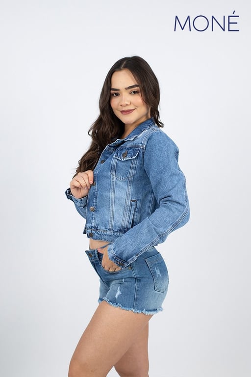 Casaca Jean Moné en Color Azul Claro MONE OUTFIT | falabella.com