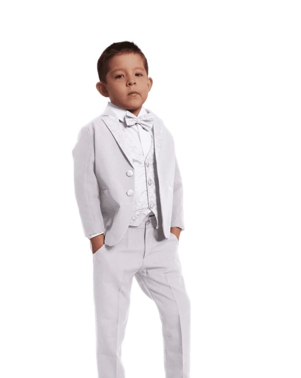 TERNO BLANCO PANTALON CHALECO SACO Y CORBATA MICHI GENERICO | falabella.com