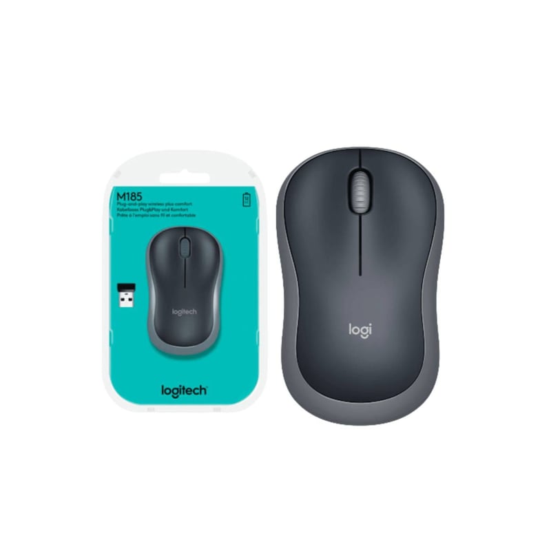 MOUSE INALAMBRICO LOGITECH M185 GRIS LOGITECH | falabella.com