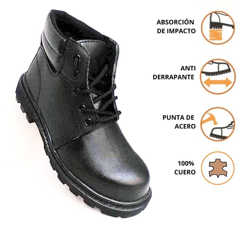 Zapatos de seguridad industrial punta acero 100% cuero GENERICO | falabella.com