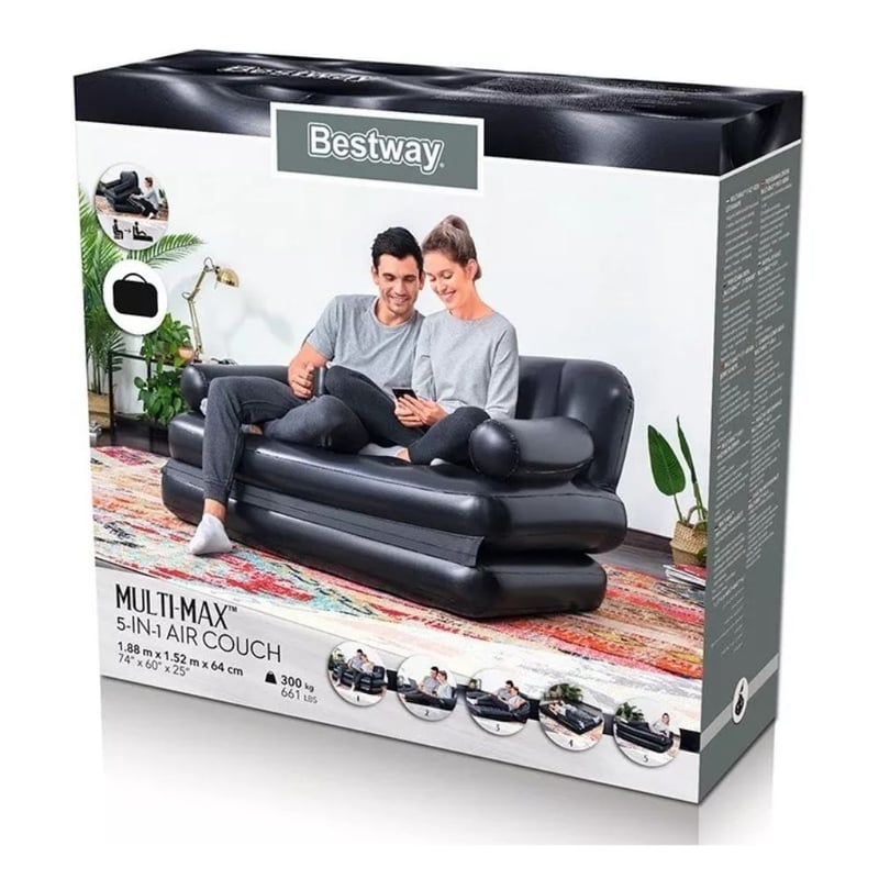 Sofa CAMA Multiusos PVC NEGRO BESTWAY | falabella.com