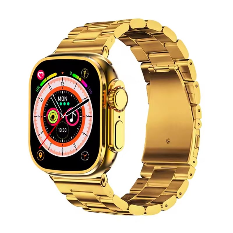 Smartwatch G9 Max Ultra Gold Pantalla Grande 2.1" IP67 2 Correas ...