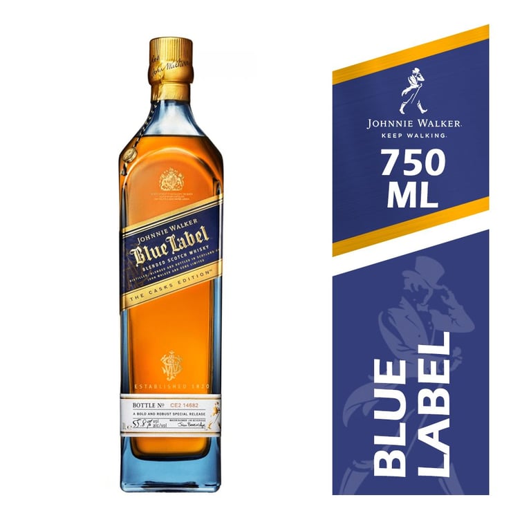 Whisky johnnie walker blue label blended sotch wishky 750ml JOHNNIE ...