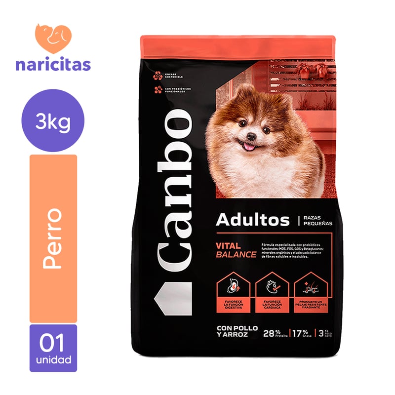 CANBO BALANCE ADULTO RAZAS PEQUEÑAS POLLO 3KG CANBO | falabella.com