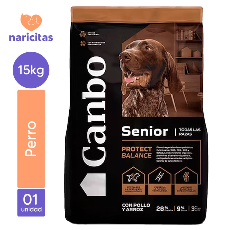 CANBO BALANCE ADULTO TODAS LAS RAZAS SENIOR DE POLLO 15KG CANBO ...