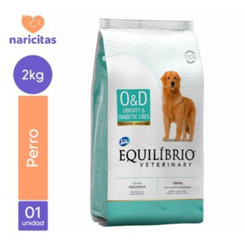 EQUILIBRIO PERRO VETERINARY ADULTO OBESIDAD Y DIABETES 2KG EQUILIBRIO ...