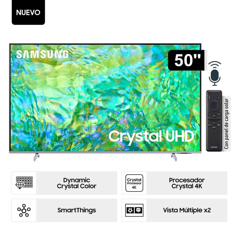 Tv Led Samsung 50 Smart Crystal 4K UN50CU8200G Nuevo Modelo - Negro ...