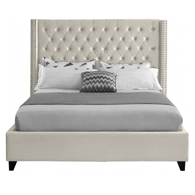 Cama Tapizada Capitoneado Beige 2 Plazas GENERICO | falabella.com