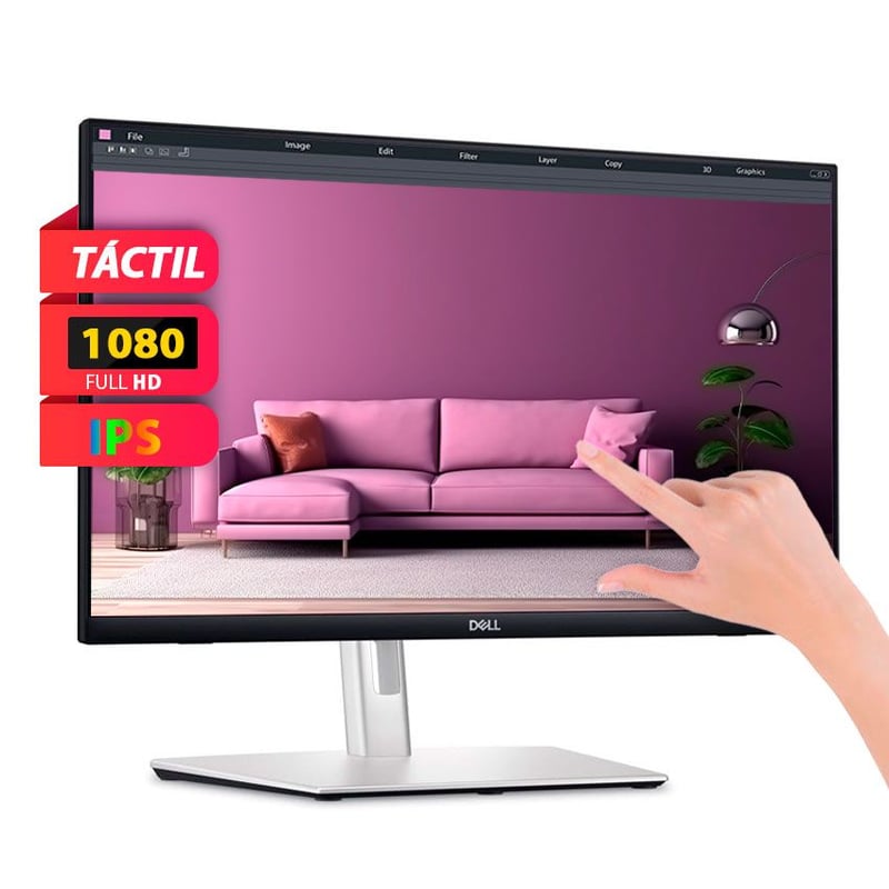 Monitor Táctil Dell 24 Full HD con USB-C HDMI gris P2424HT DELL ...