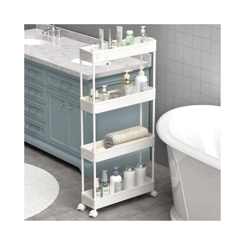 Estante Rack Baño Multiusos de 4 Niveles Blanco GENERICO | falabella.com