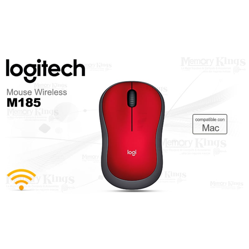 MOUSE NB Wireless LOGITECH M185 RED LOGITECH | falabella.com