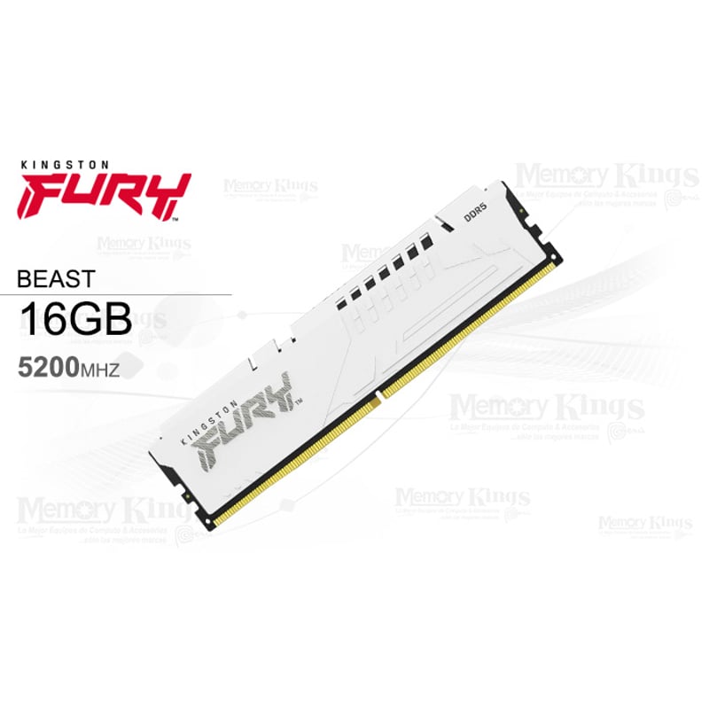 MEMORIA DDR5 16GB 5200 FURY BEAST WHITE KINGSTON | falabella.com