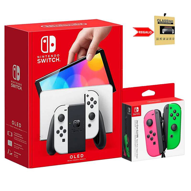 Consola Nintendo Switch Oled Blanco - Joy con - Mica de Regalo NINTENDO ...