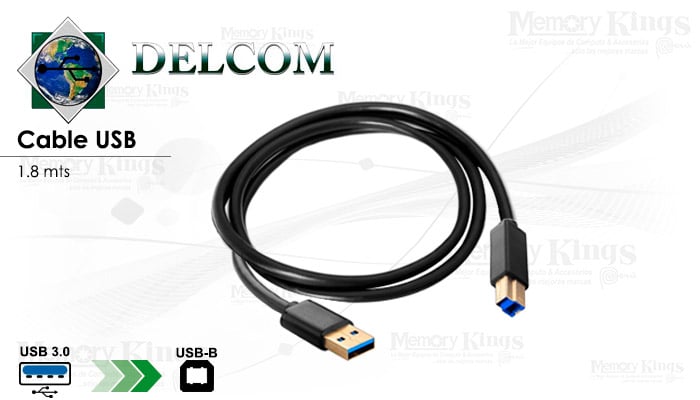 CABLE USB 30 1,8 mts DELCOM para Impresora GENERICO | falabella.com