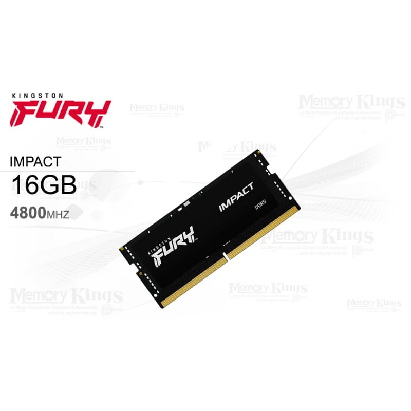 MEMORIA SODIMM DDR5 16GB 4800 CL38 FURY IMPACT KINGSTON | falabella.com