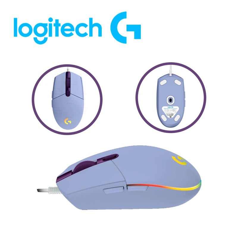 Mouse Logitech G203 6 Botones RGB DPI 8000 LILA LOGITECH | falabella.com