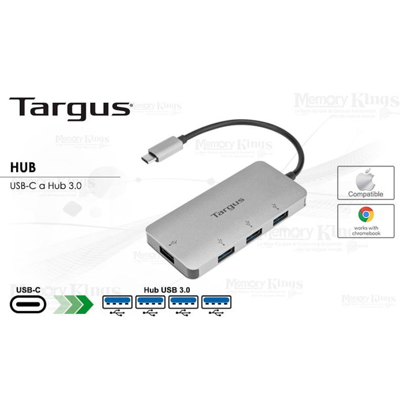 HUB USB-C TARGUS 951 4pt USB-A 30 PC-MAC TARGUS | falabella.com